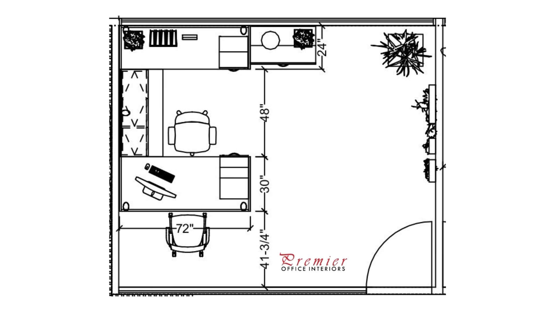 U-Shaped Office Desk Layout Vancouver