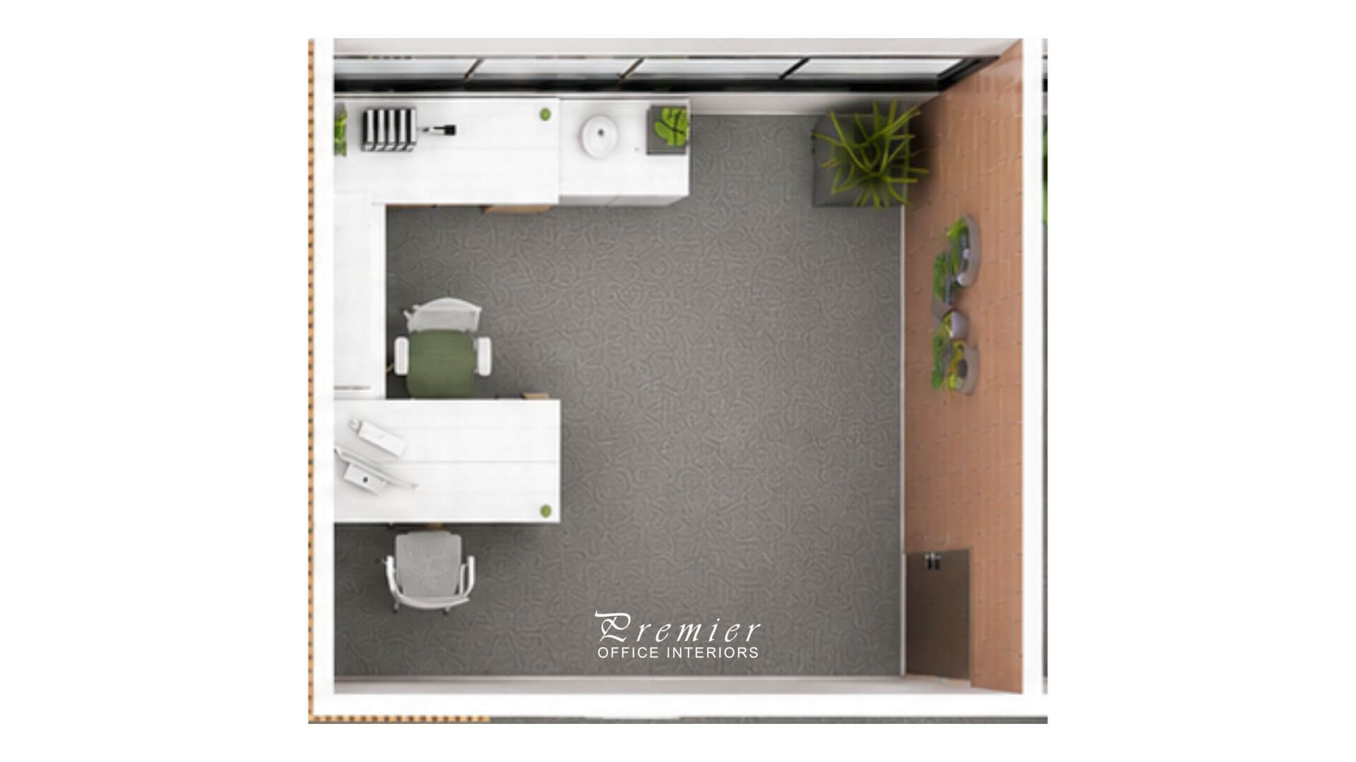 U-Shaped Office Desk Layout Vancouver